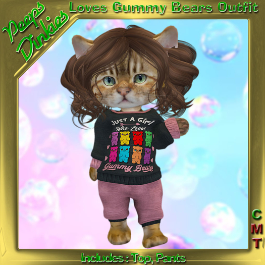 Second Life Marketplace Peeps Dinkies Loves Gummy Bears Outfit